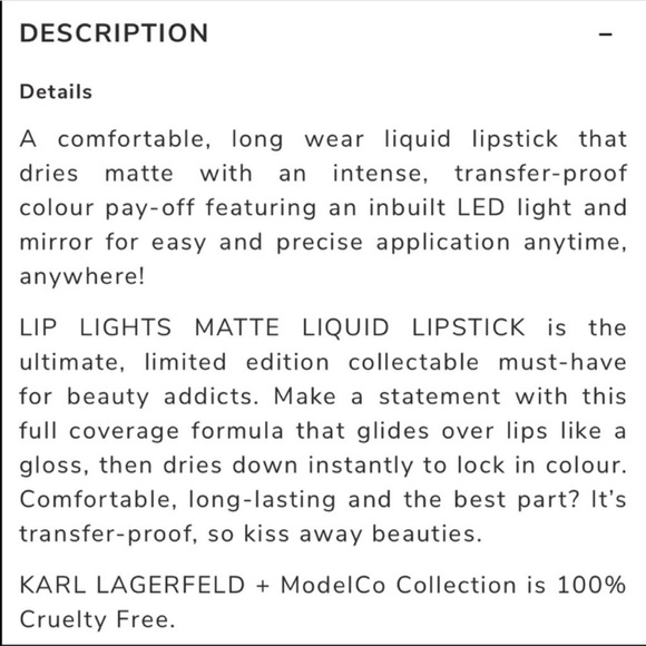 Karl Lagerfeld | Makeup | Karl Lagerfeld Modelco Lip Lights Matte ...
